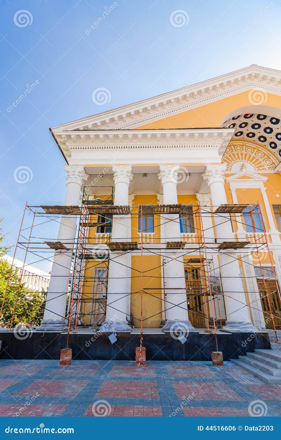 Restoration of Old Building Stock Photo - Image of plaster, plastering ...