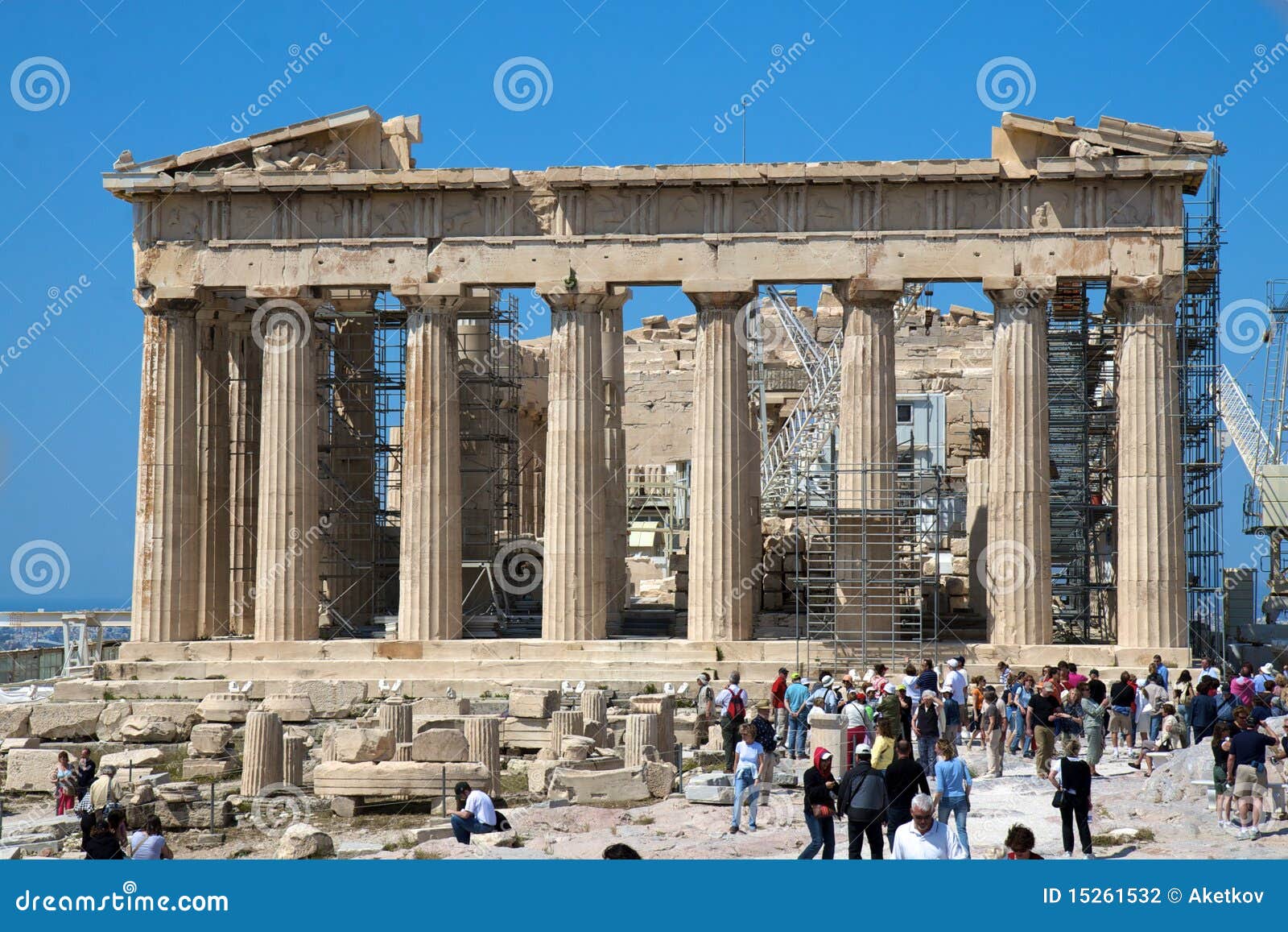 Restoration of Parthenon editorial photography. Image of european ...