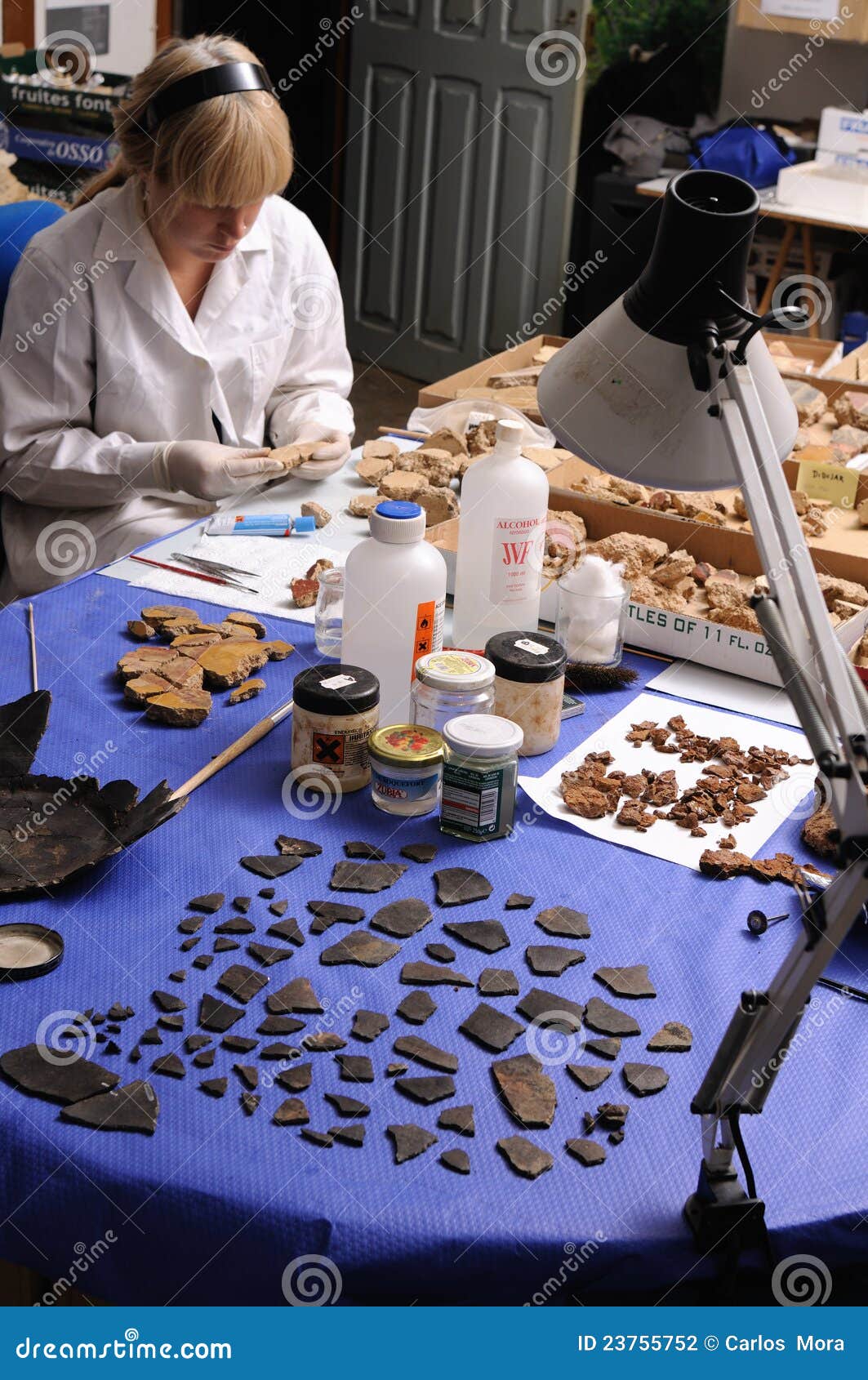 Restoration of Roman Wall Painting Editorial Photography - Image of ...