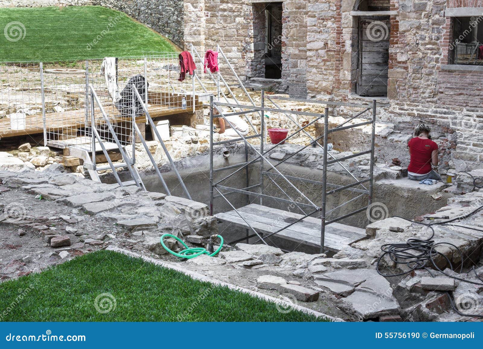 Restoration site stock photo. Image of ruins, fortress - 55756190