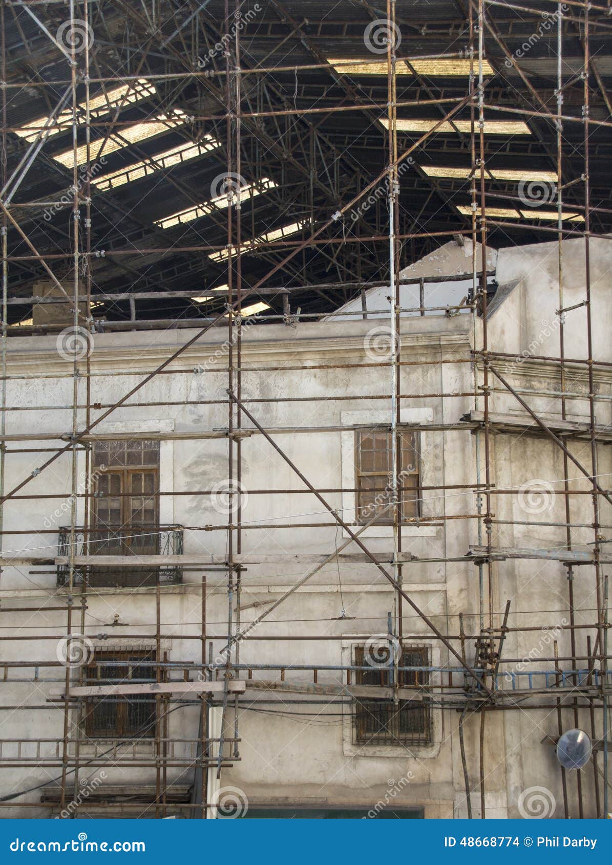 Restoration Work on an Old Building Editorial Stock Image - Image of ...