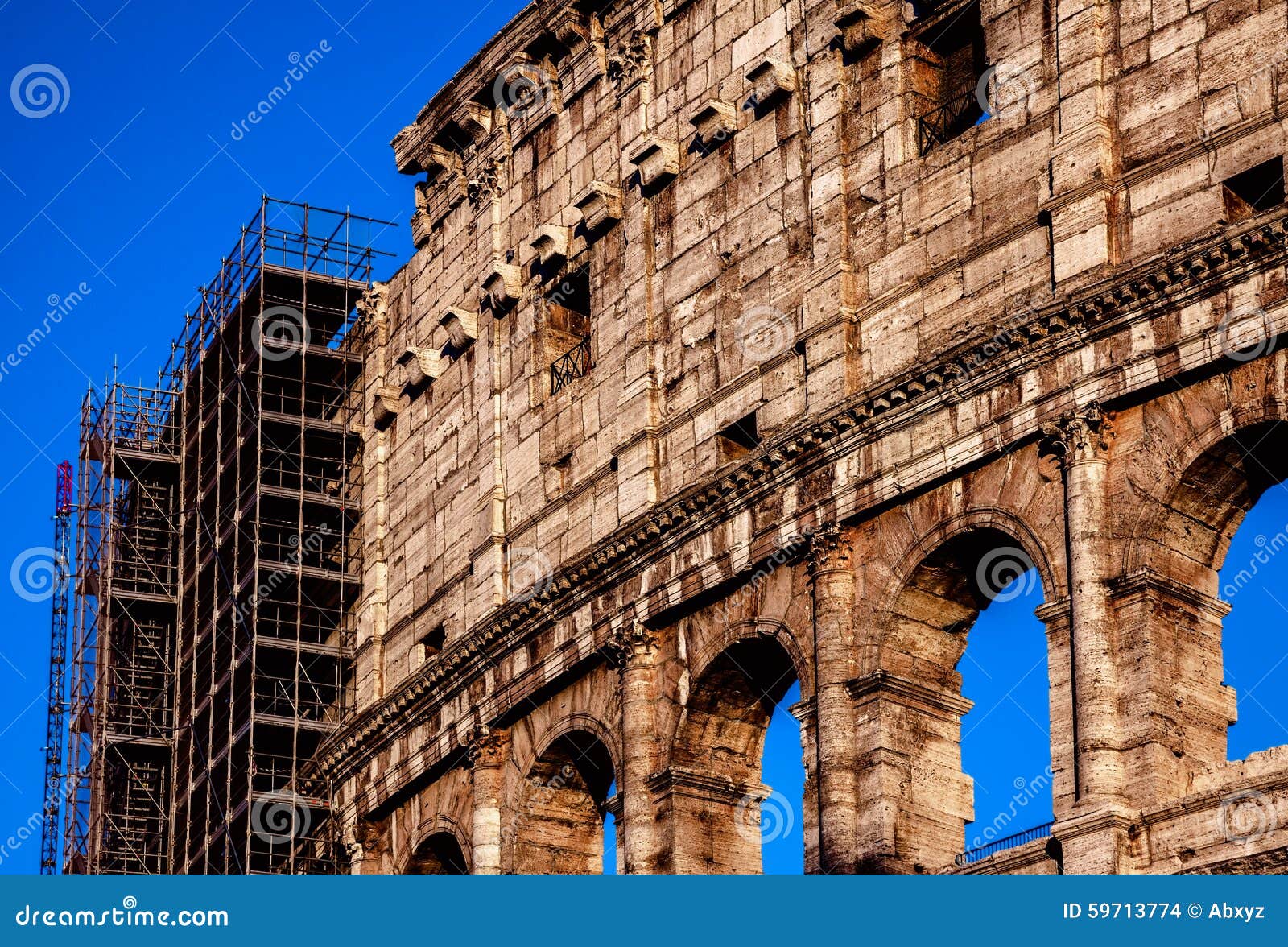 Restoration Works stock photo. Image of colosseo, italy - 59713774