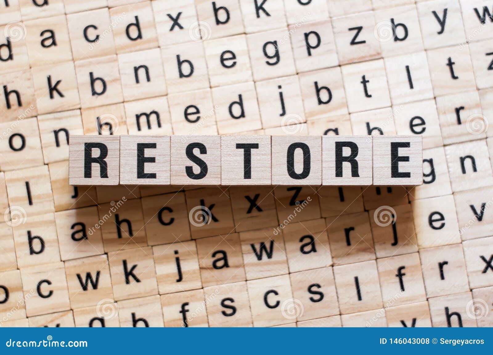 Restore word concept stock photo. Image of love, computer - 146043008