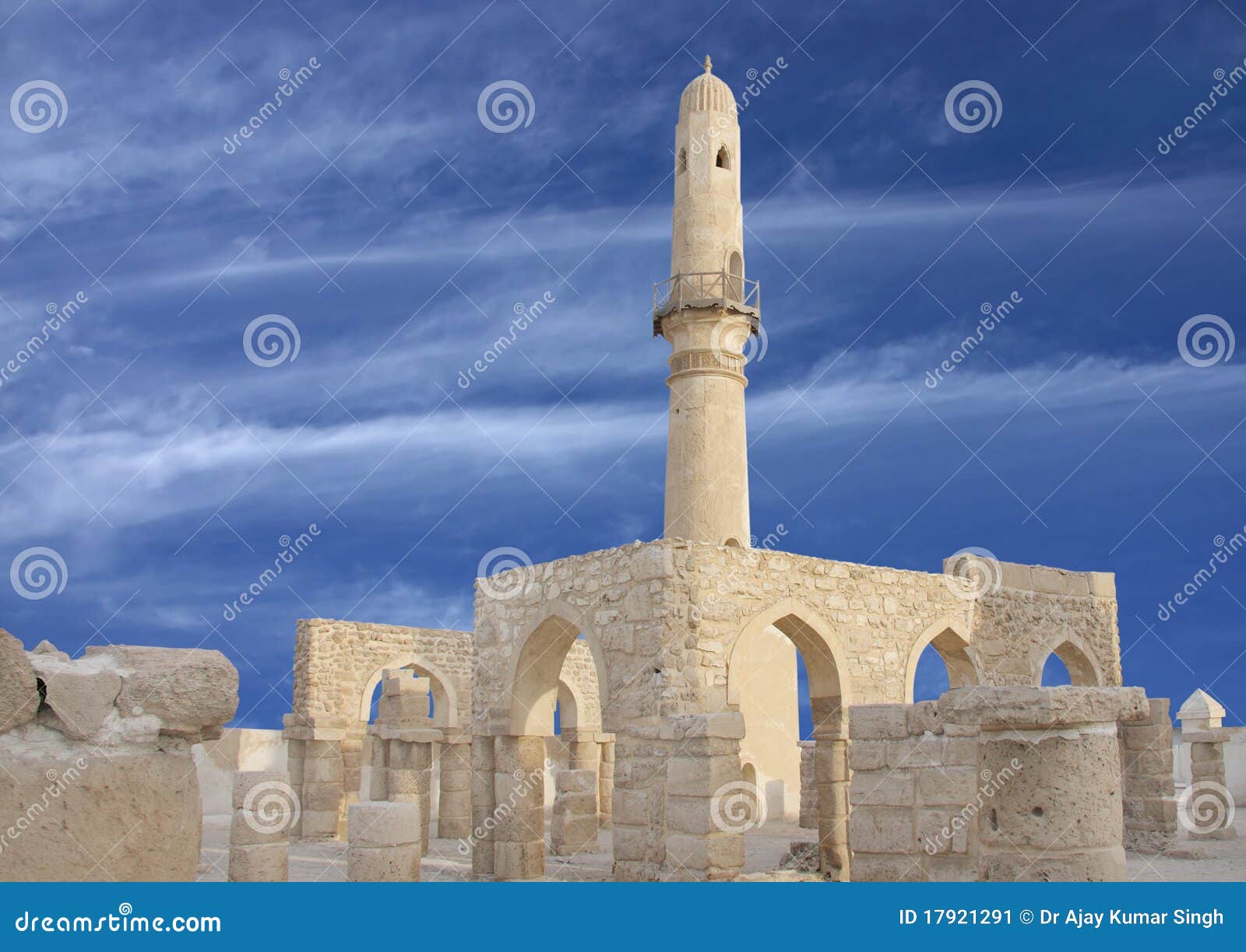 Restored Al Khamis Mosque, Bahrain Stock Image - Image of beautiful ...