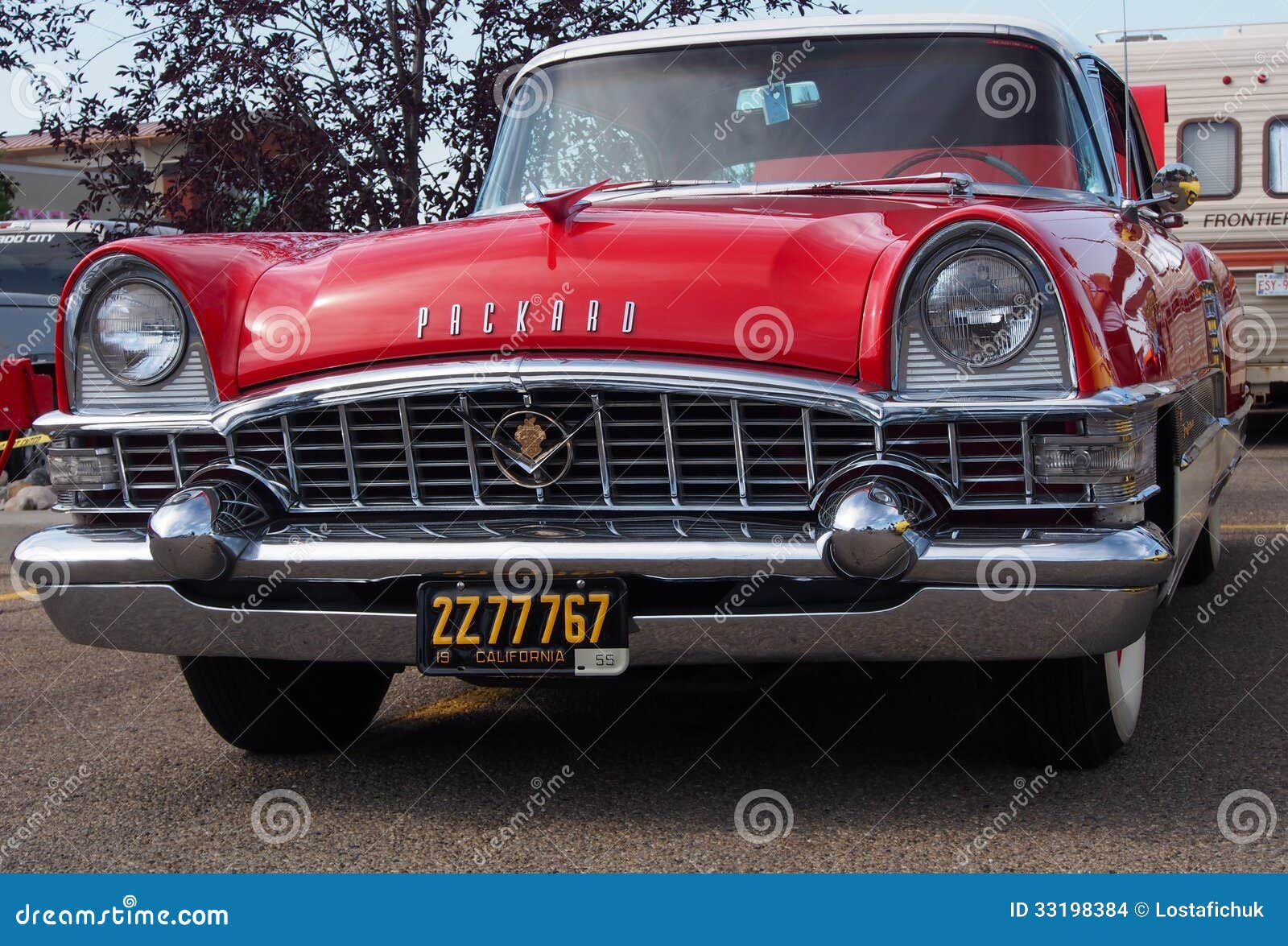 Restored Antique White and Red Packard Editorial Stock Image - Image of ...