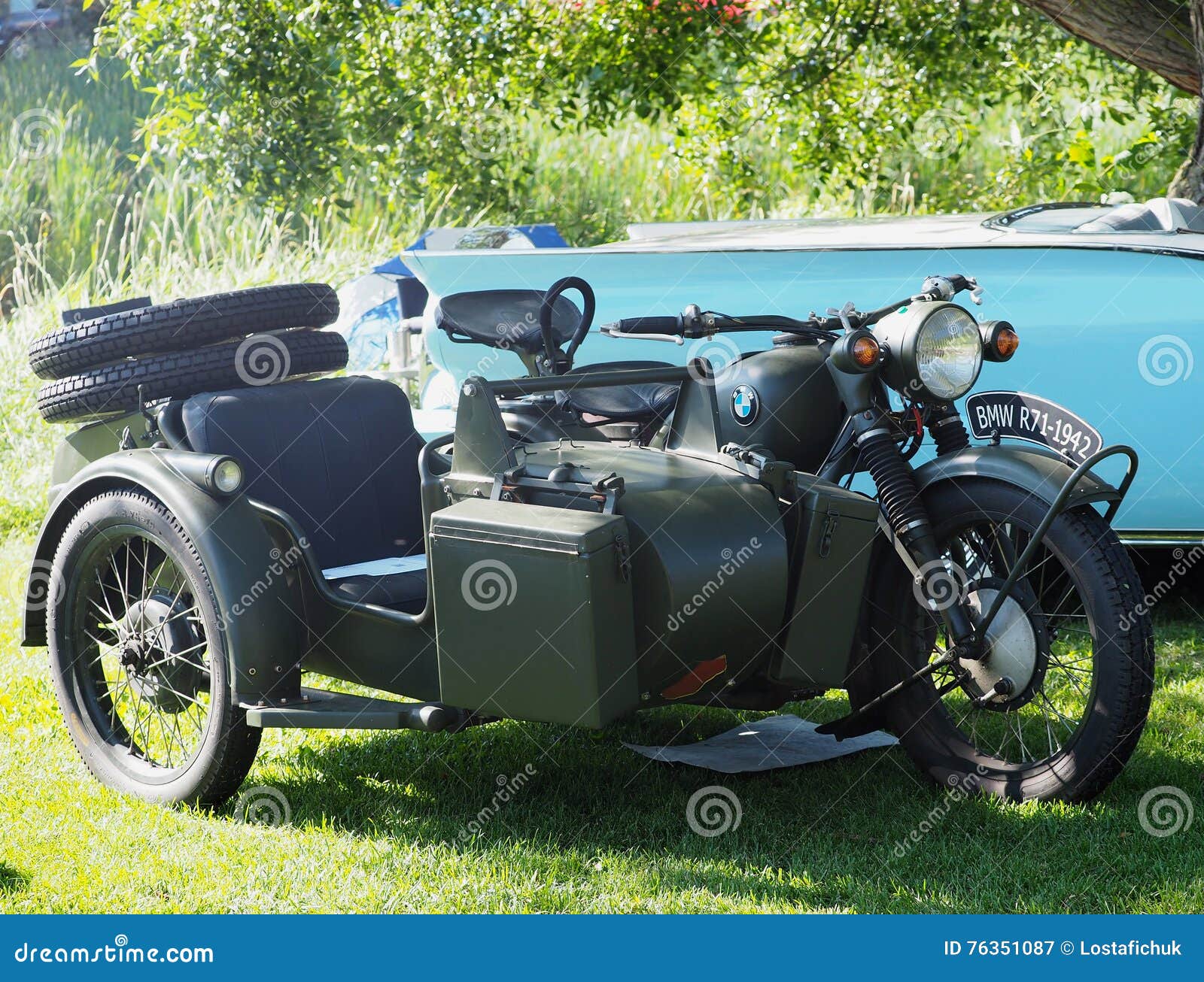 Restored BMW Motorcycle with Sidecar Editorial Photography - Image of ...