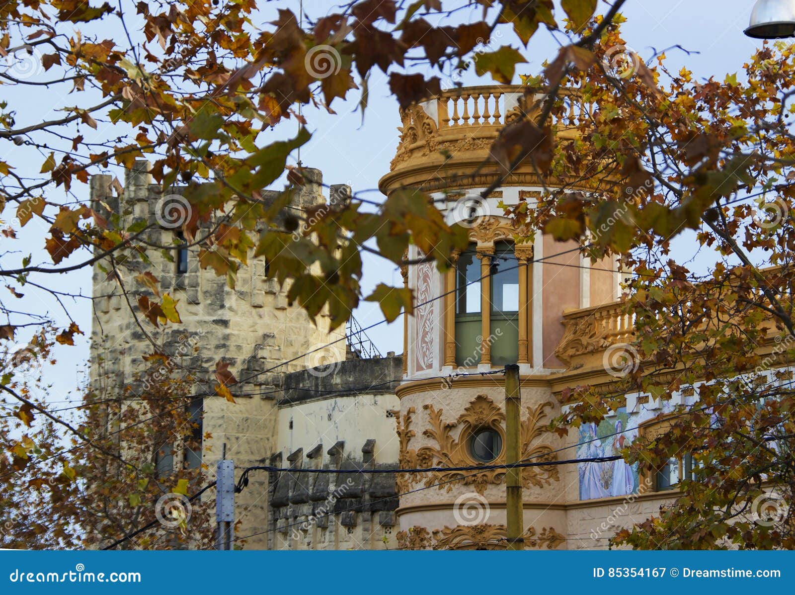 Restored castle wall stock image. Image of fortress, contemporary ...