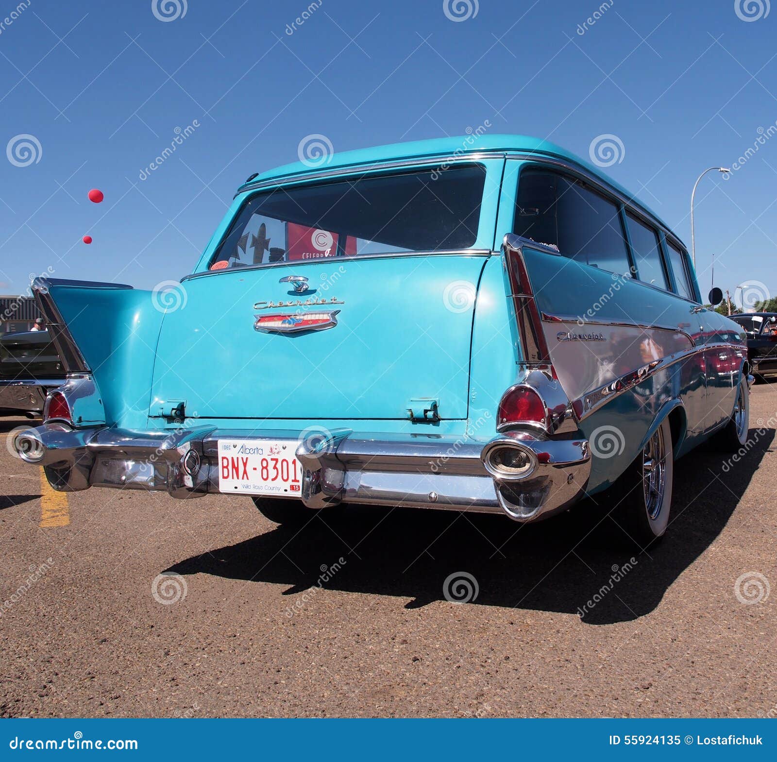 Classic Turquoise Blue Chevrolet Bel Air Car Editorial Photo ...