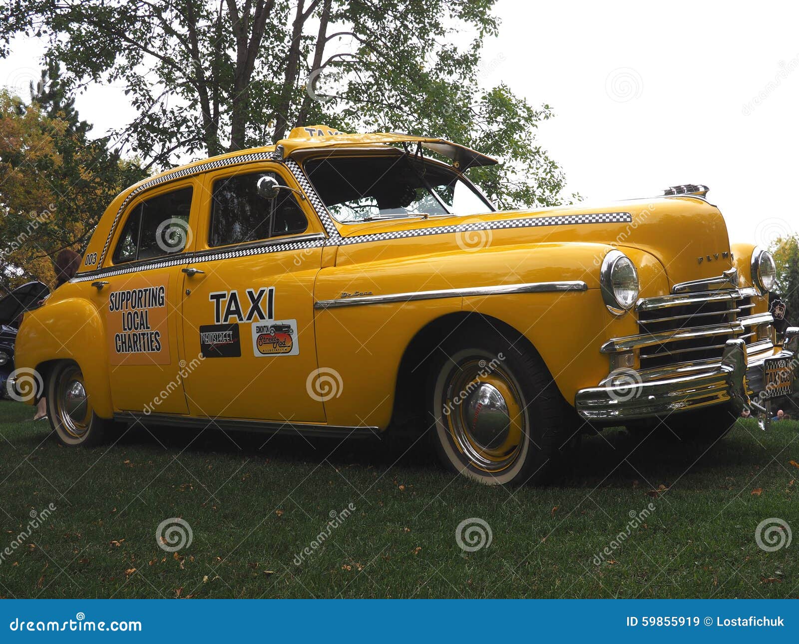Restored Classic Taxi Cab editorial stock image. Image of chrome - 59855919