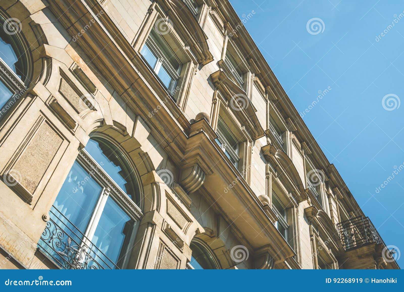 Restored Facade of Old Apartment Building in Berlin Stock Image - Image ...