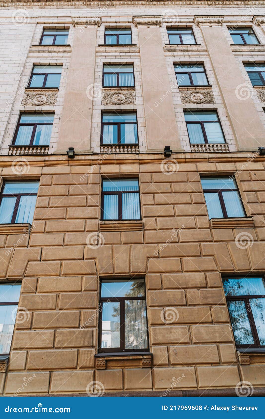 Restored Facade of an Old Historic Building Stock Photo - Image of ...