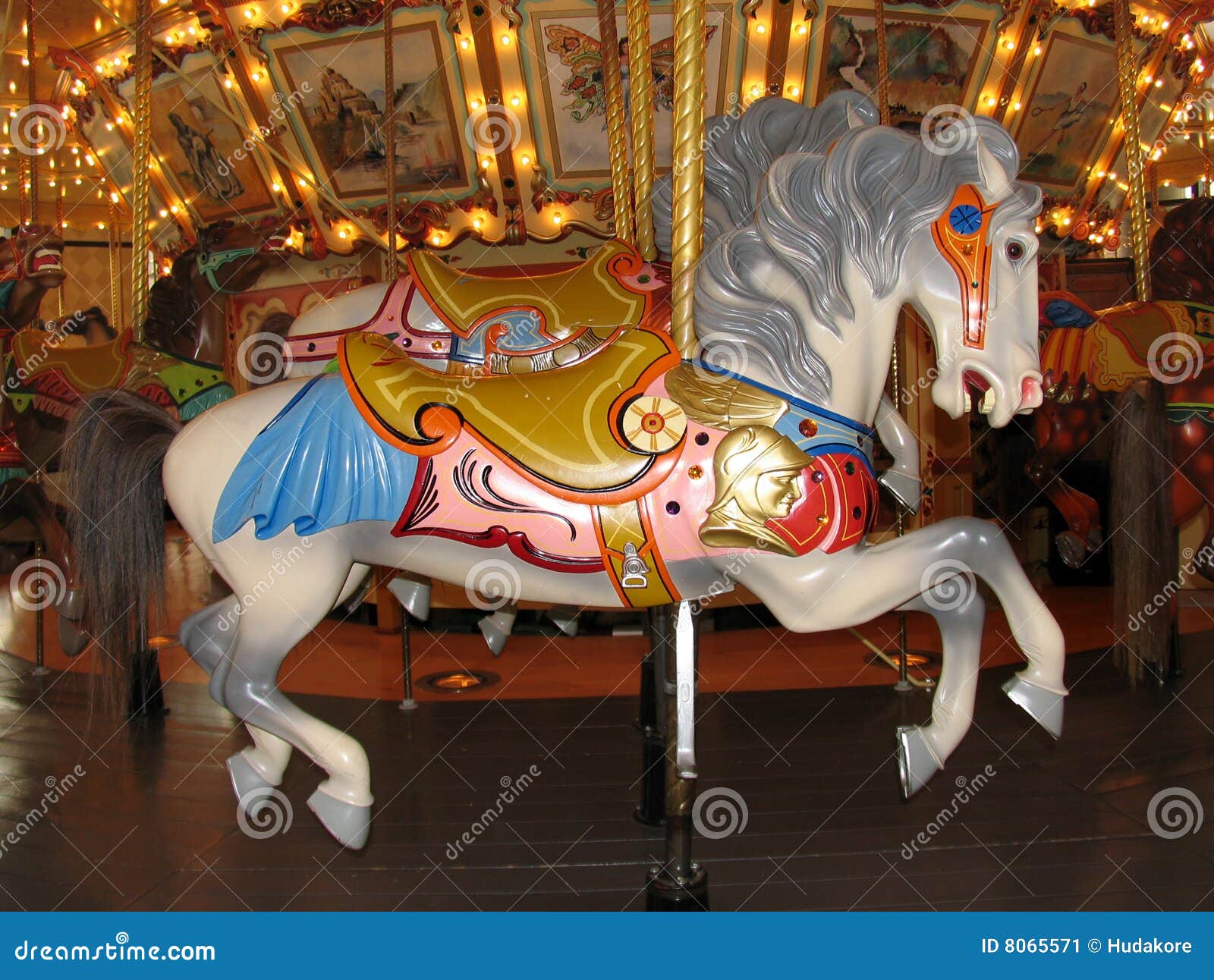 A Restored Old Carousel stock image. Image of carousel - 8065571