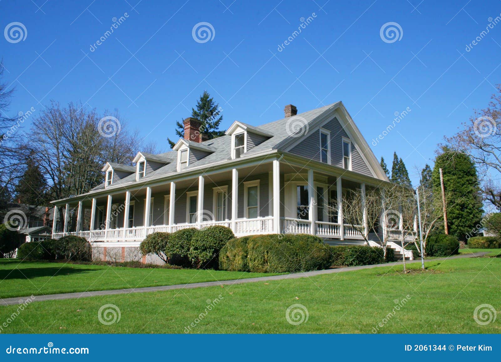 Restored old house. stock photo. Image of abode, flag - 2061344