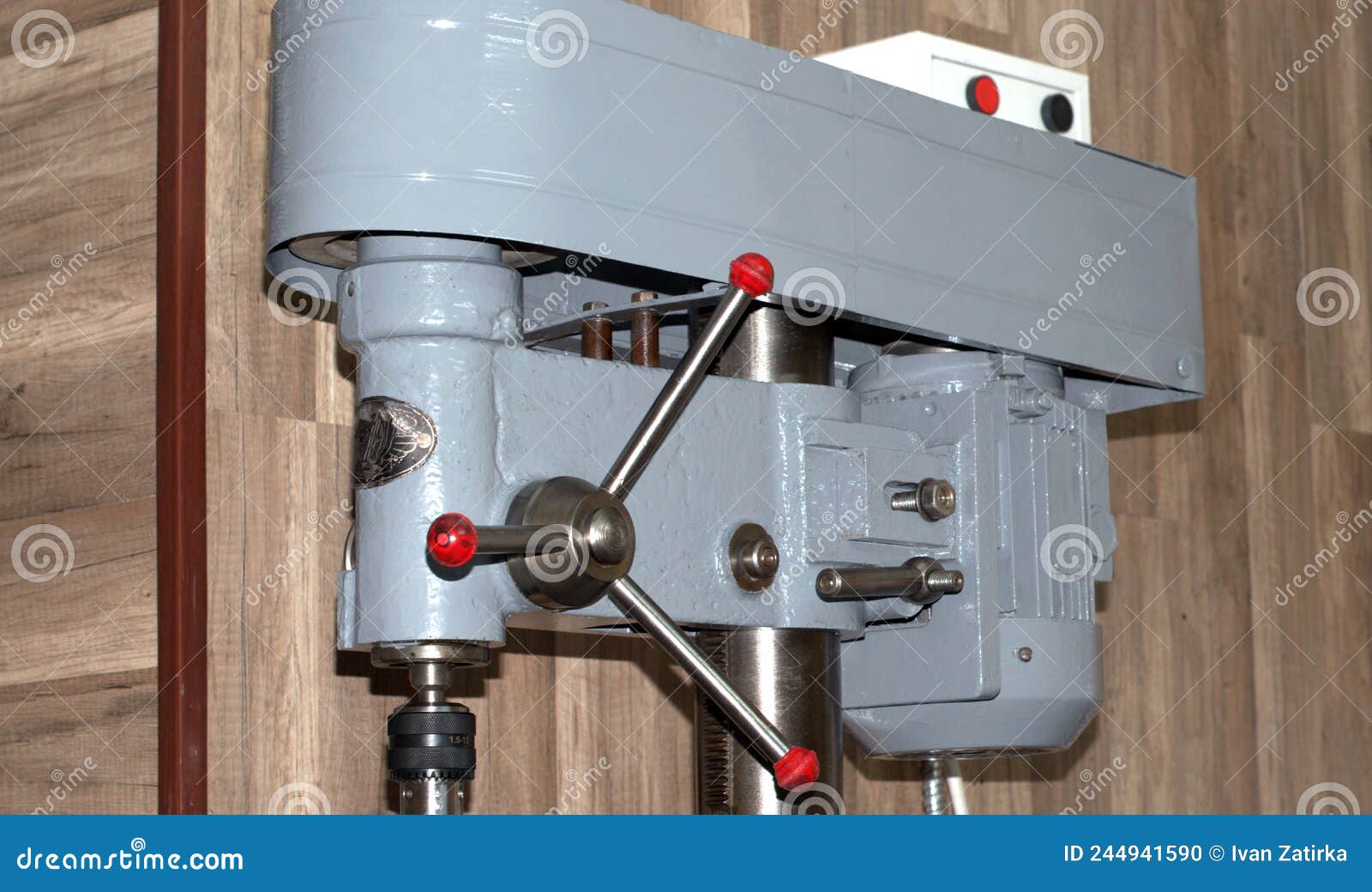 Restored Old Soviet Drilling Machine. Stock Photo - Image of machine ...