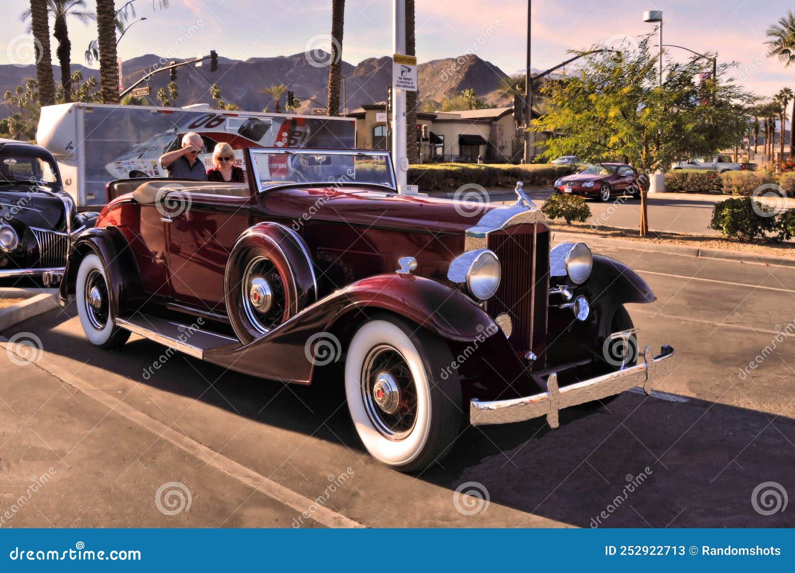 Restored Pre-War Packard Sporting White Wall Tires Editorial Stock ...