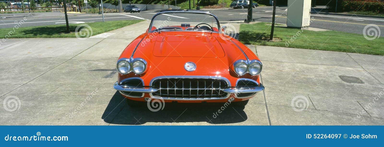 Restored Red 1959 Corvette, Front View, Portland, Oregon Editorial ...