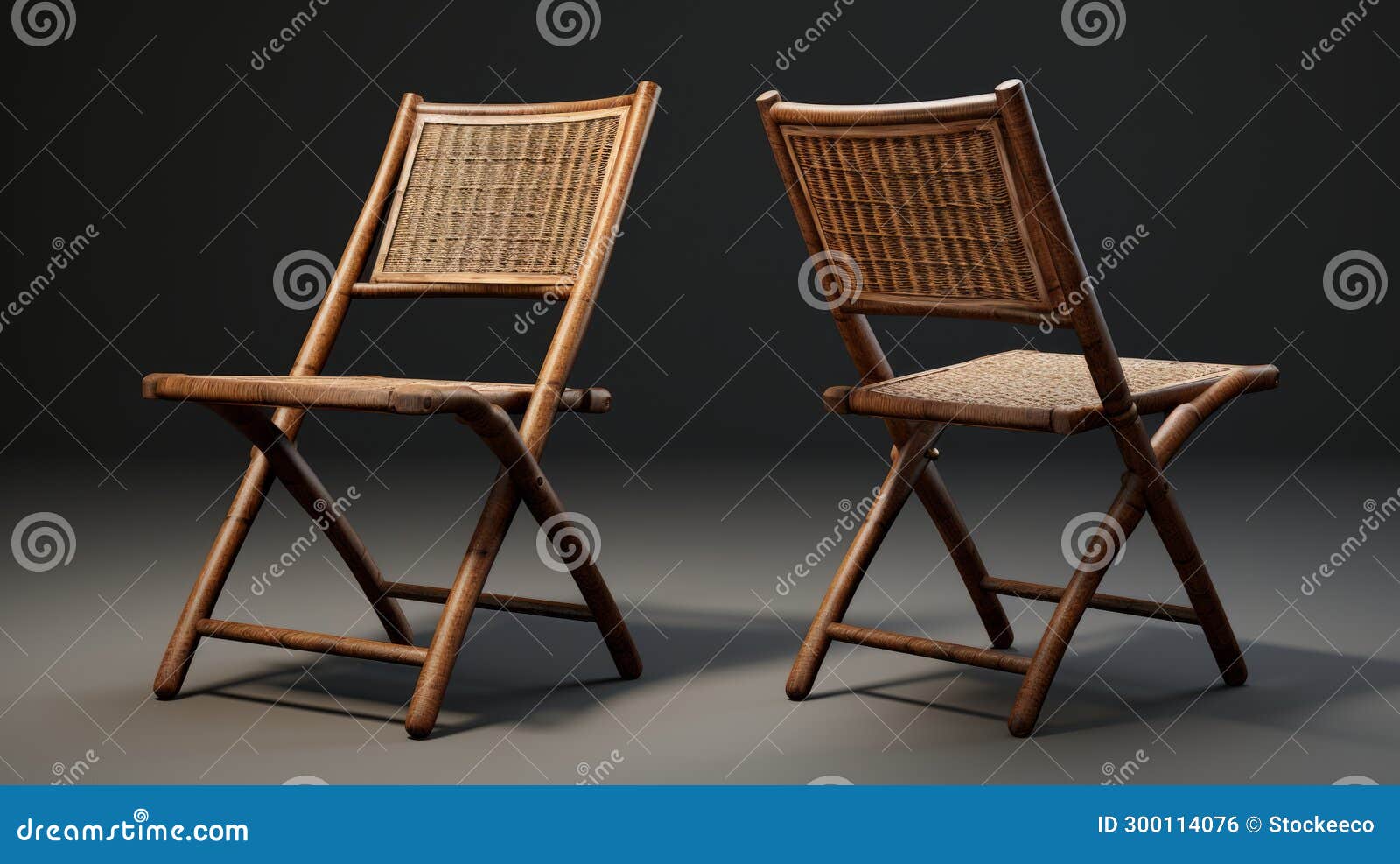 Restored And Repurposed Rattan Folding Chairs In Unreal Engine Style ...