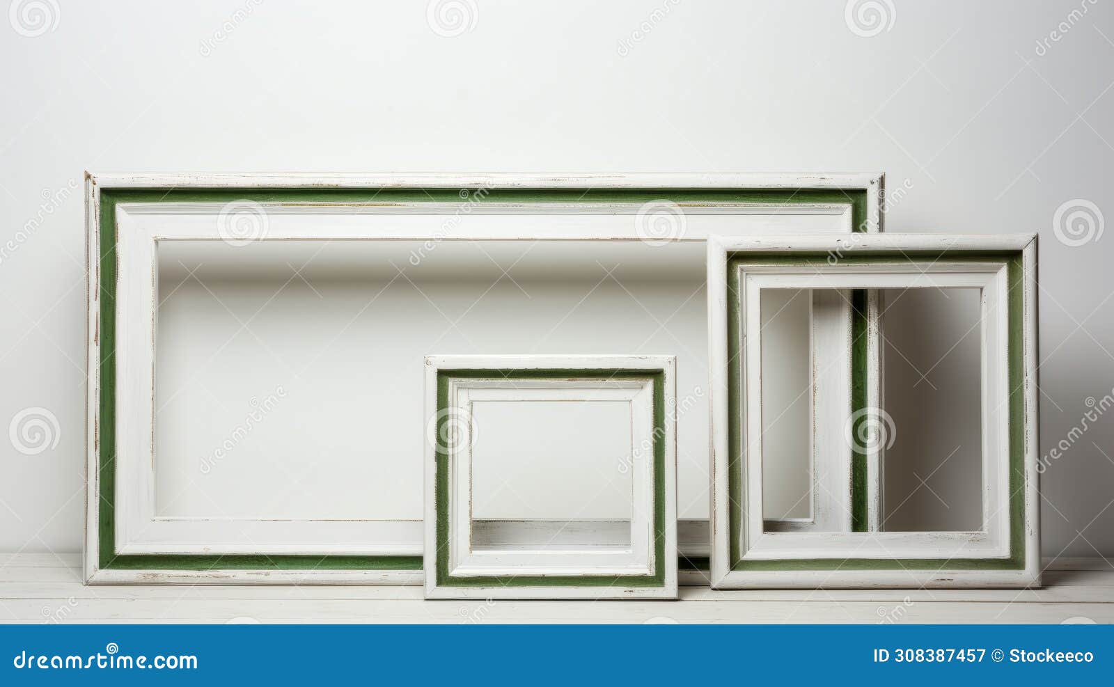 Restored and Repurposed White and Green Picture Frames for Rustic ...