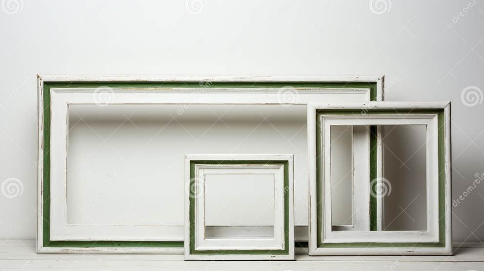 Restored and Repurposed White and Green Picture Frames for Rustic ...