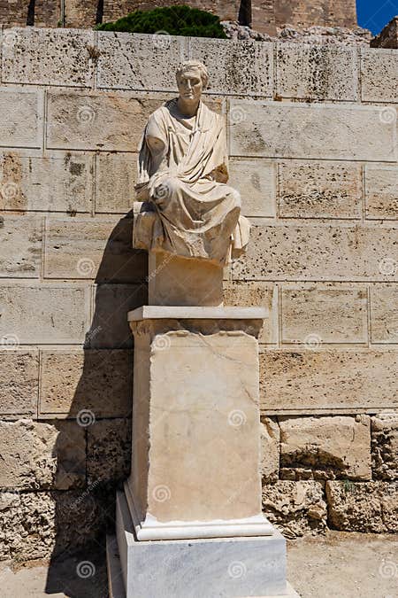 Restored Statue Of The Honorary Monument Of Menander Stock Image Image Of Stone Marble 255551183