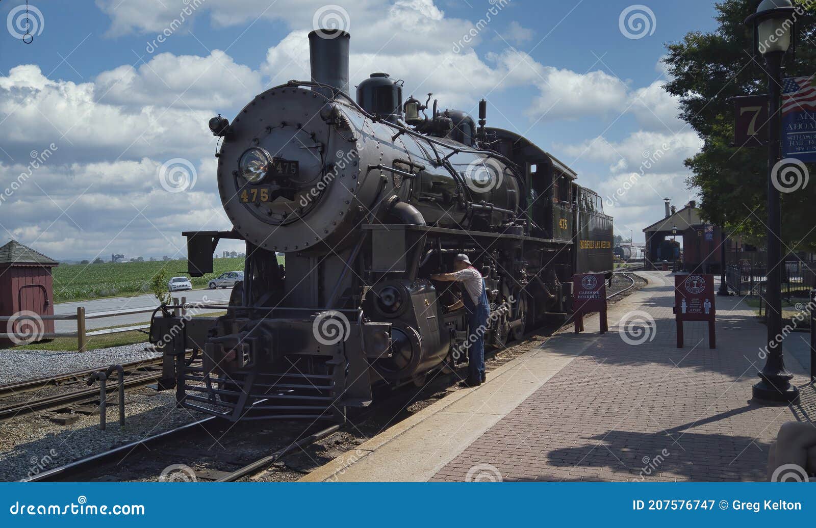 Restored Steam Engine Being Greased and Made Ready Editorial ...
