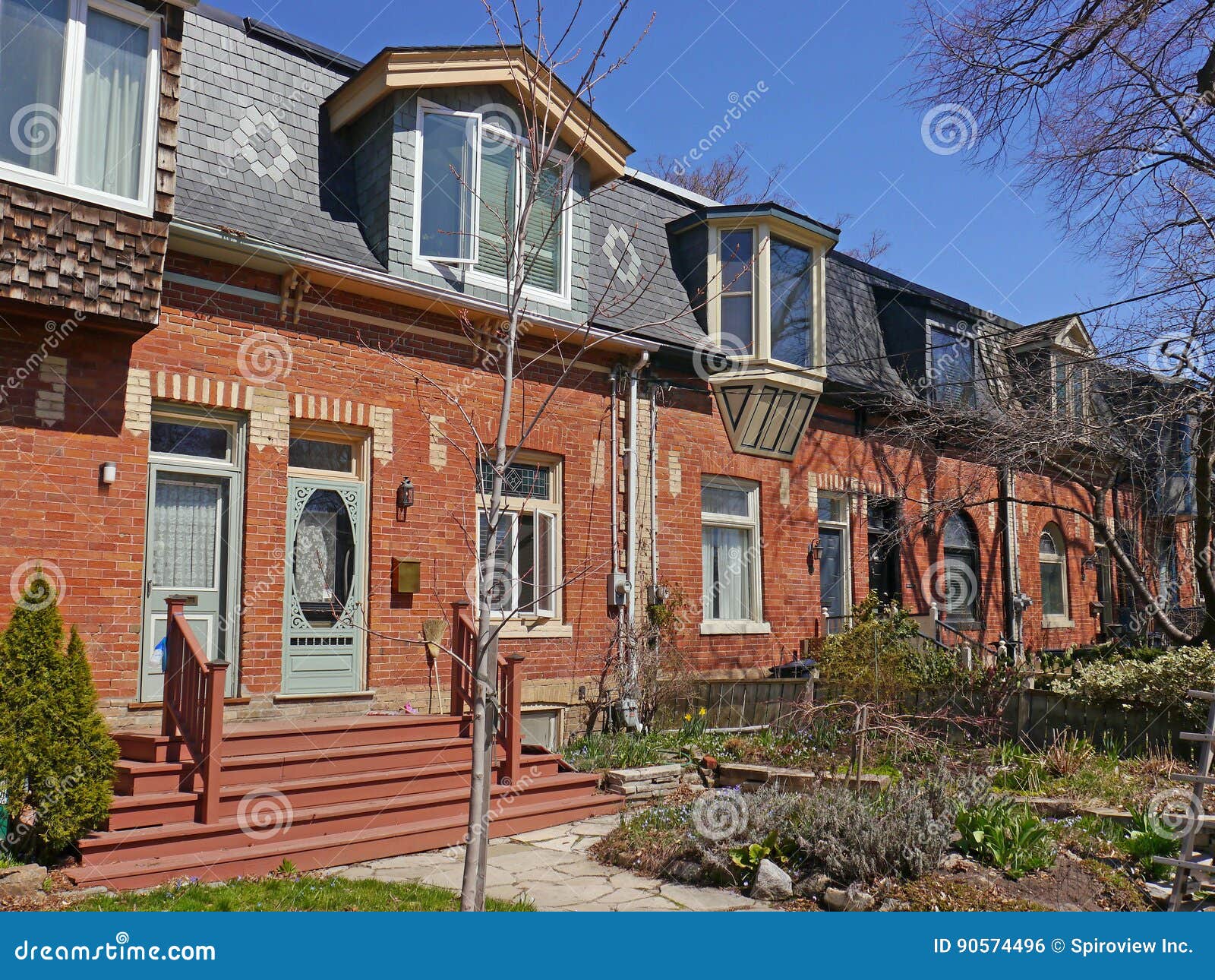 Restored Victorian houses stock photo. Image of house - 90574496
