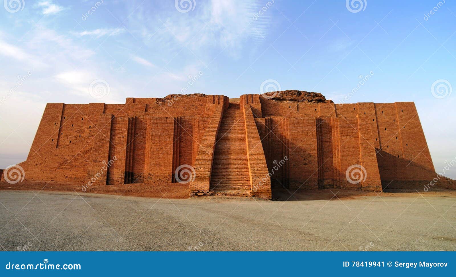 Restored Ziggurat in Ancient Ur, Sumerian Temple, Iraq Stock Image ...