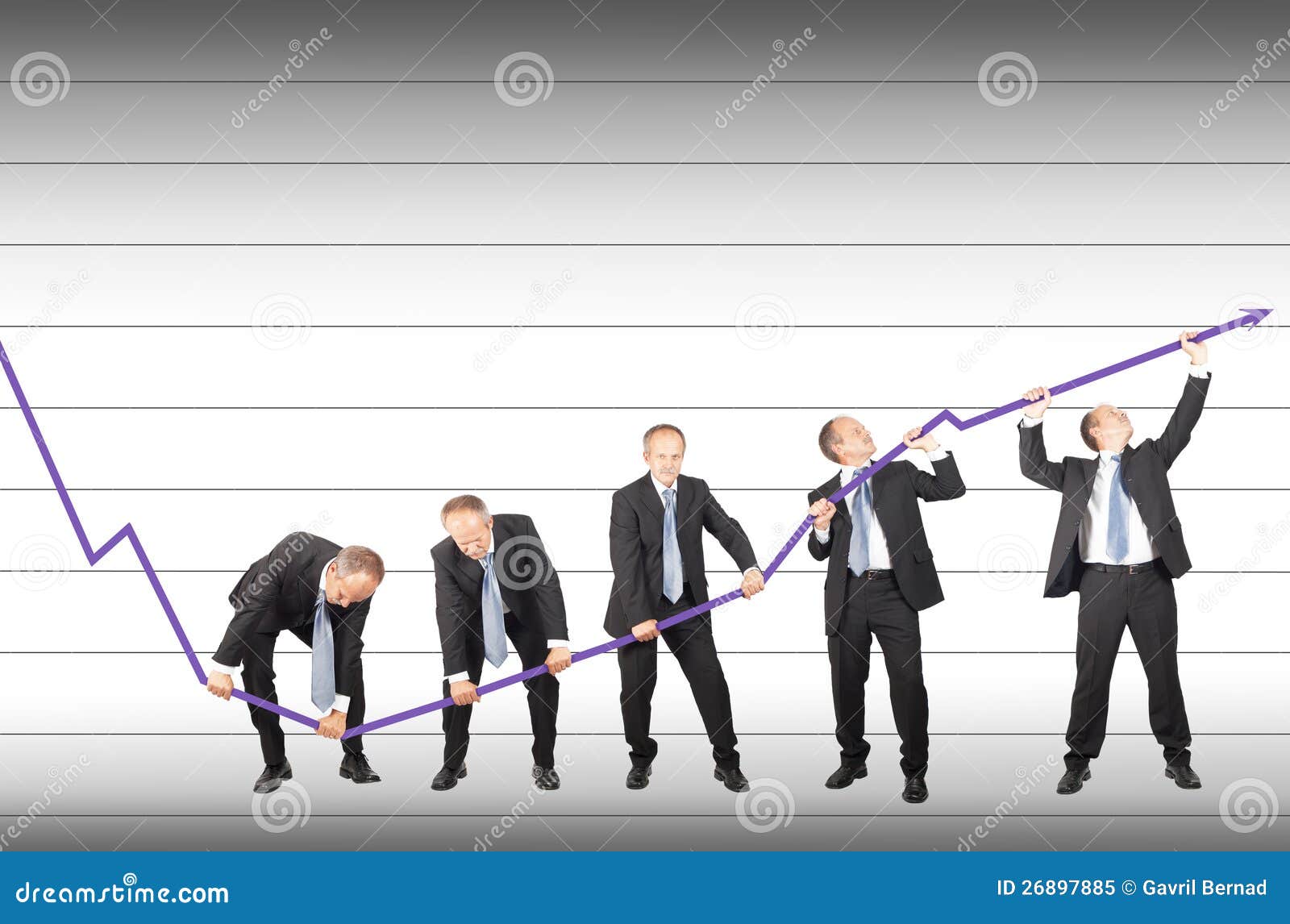 Restoring decreasing trend stock illustration. Illustration of increase ...