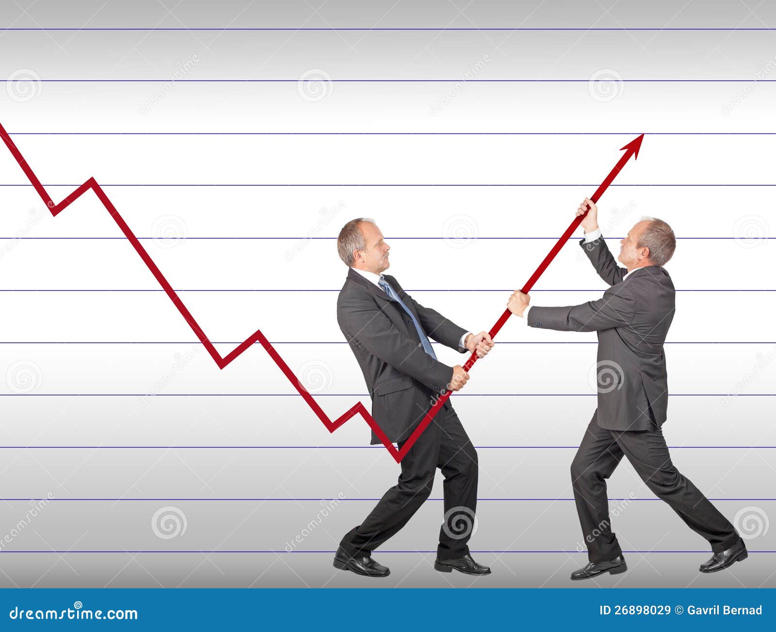 Restoring decreasing trend stock illustration. Illustration of economic ...