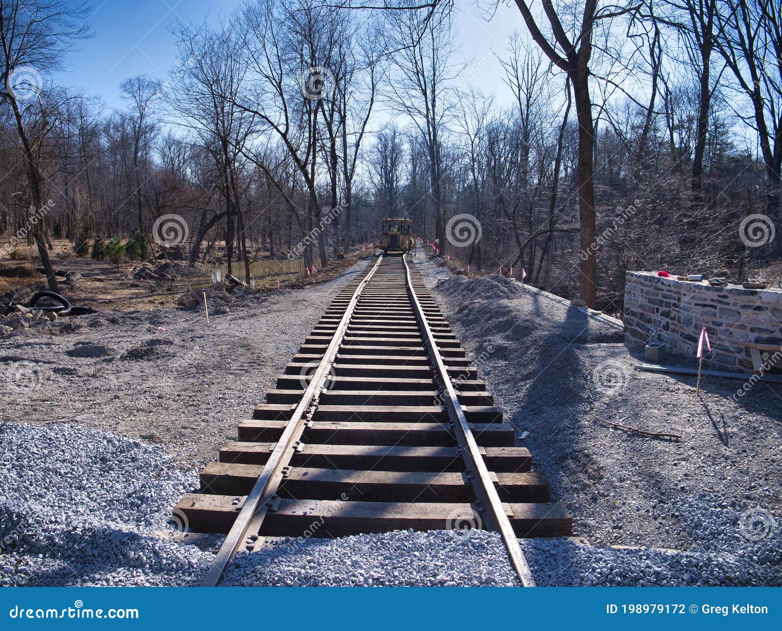 Restoring an Old Railroad Train Track Stock Photo - Image of journey ...