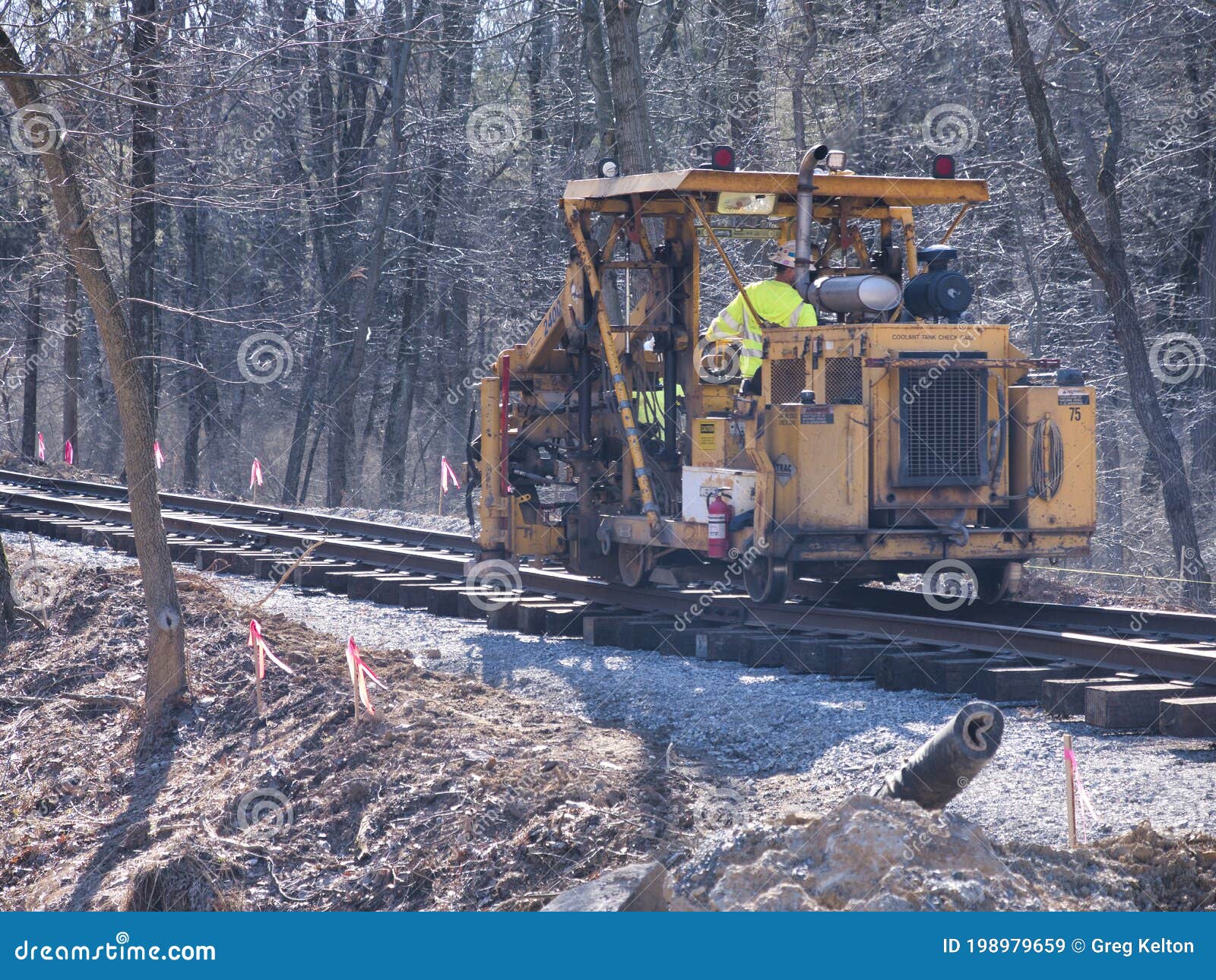 Restoring an Old Railroad Train Track Stock Image - Image of lead ...