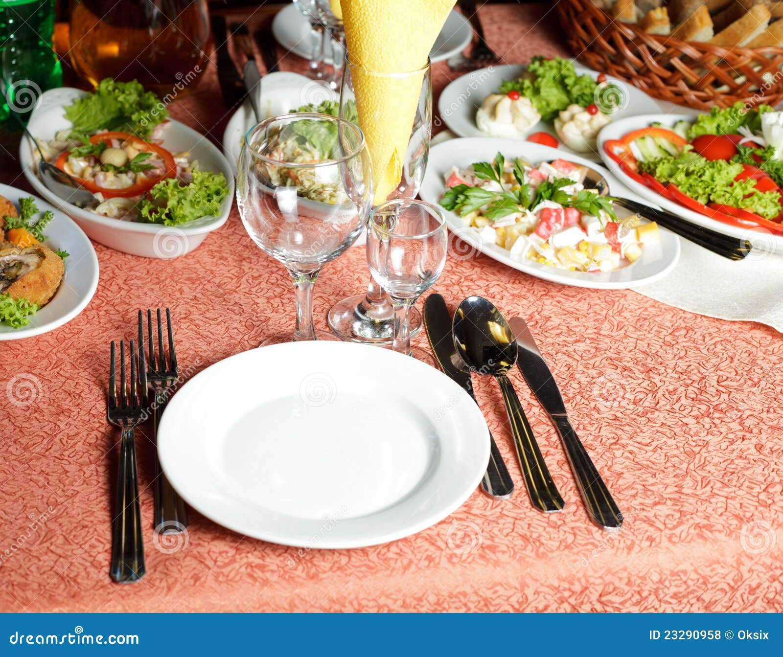 Restourant s table stock photo. Image of eating, plate - 23290958