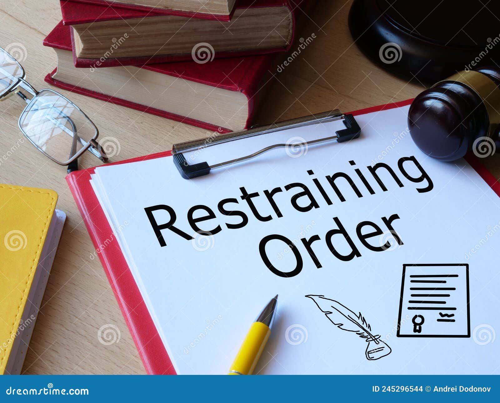 Restraining Order is Shown on the Photo Using the Text Stock Photo ...