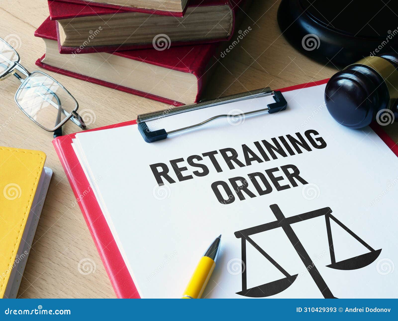 Restraining Order is Shown Using the Text Stock Image - Image of ...