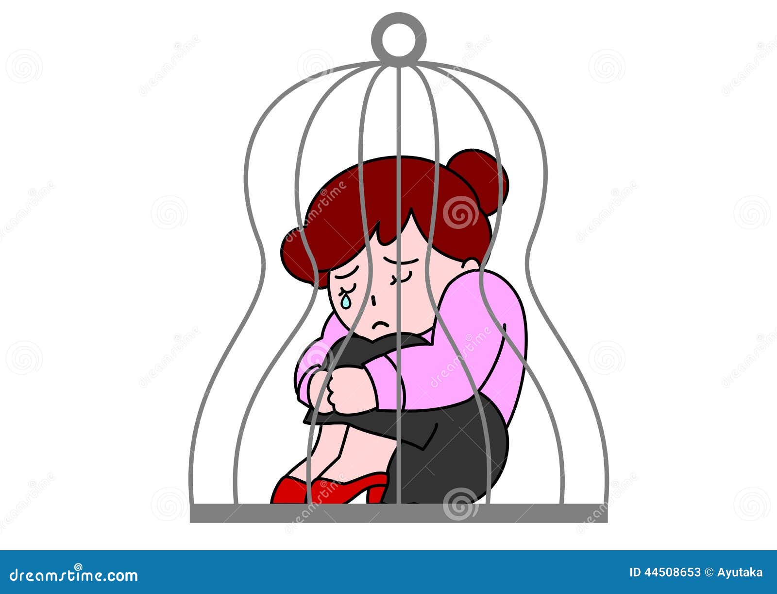 Restraint stock vector. Illustration of exit, caged, caught - 44508653