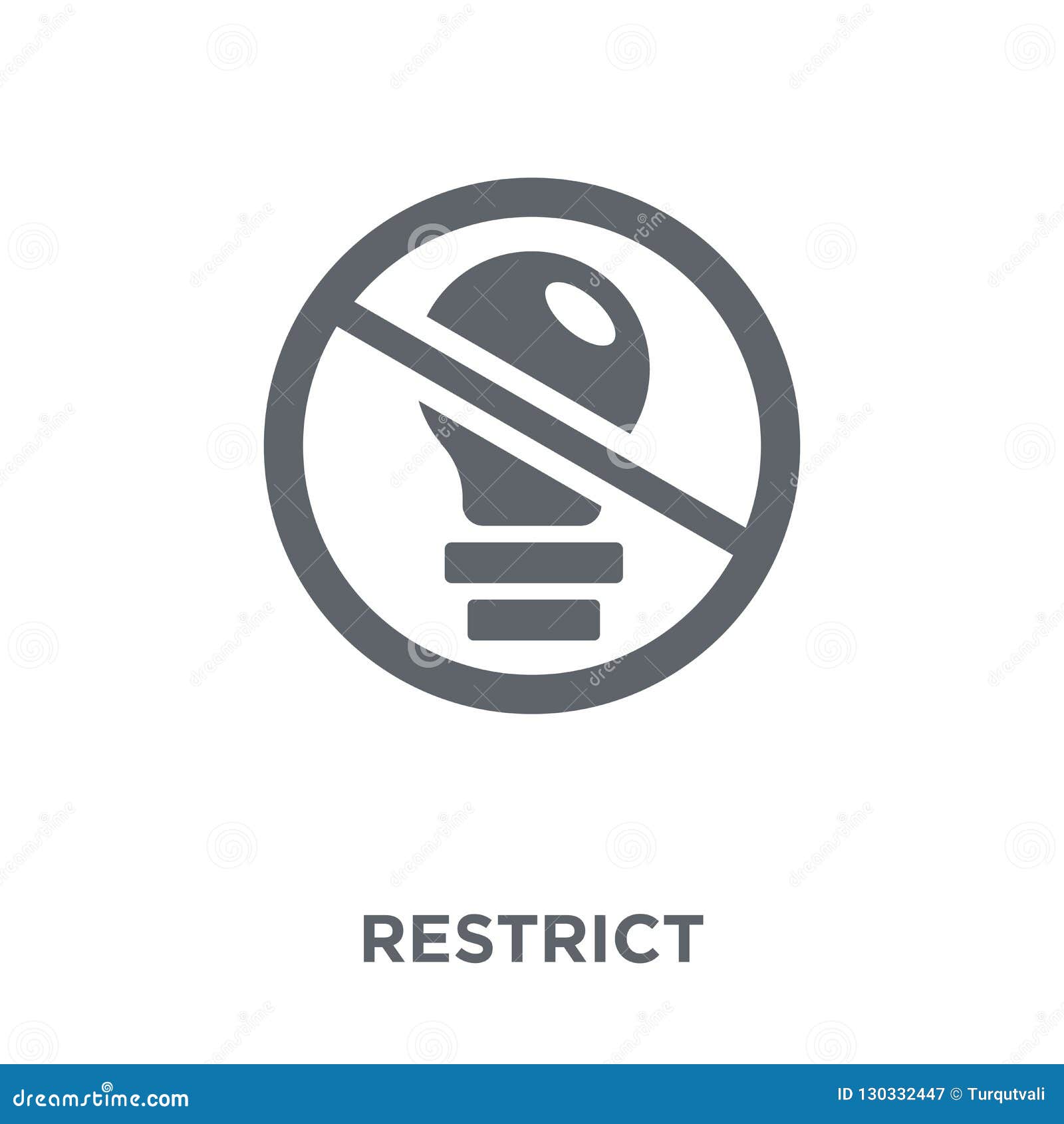 Restrict Icon. Trendy Restrict Logo Concept On White Background Vector ...