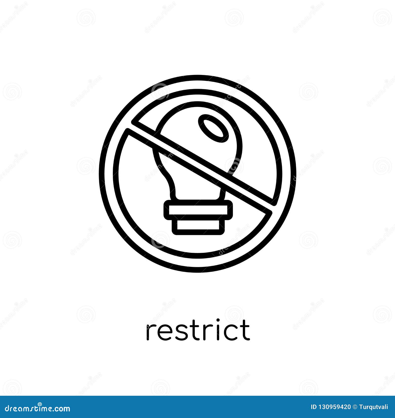 Restrict Icon. Trendy Restrict Logo Concept On White Background Vector ...