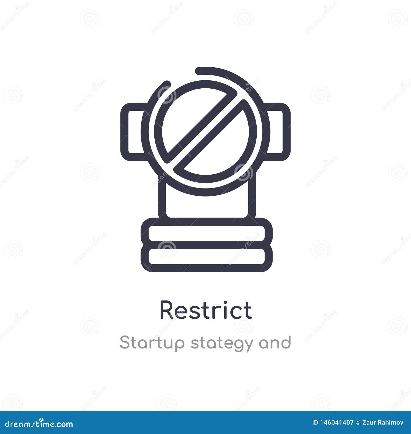 Restrict Vector Icon On White Background. Flat Vector Restrict Icon ...