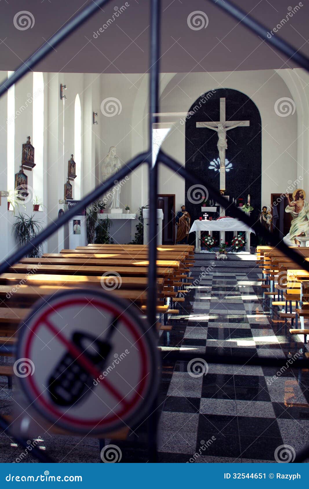 Restricted Access in Church Stock Image - Image of church, catholic ...