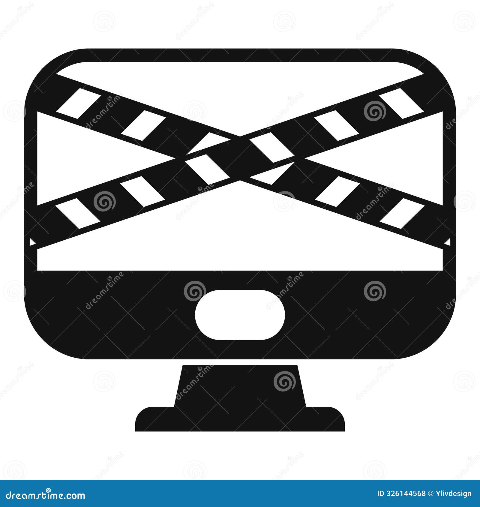 Restricted Access Computer Screen Showing Security Breach Stock Vector ...