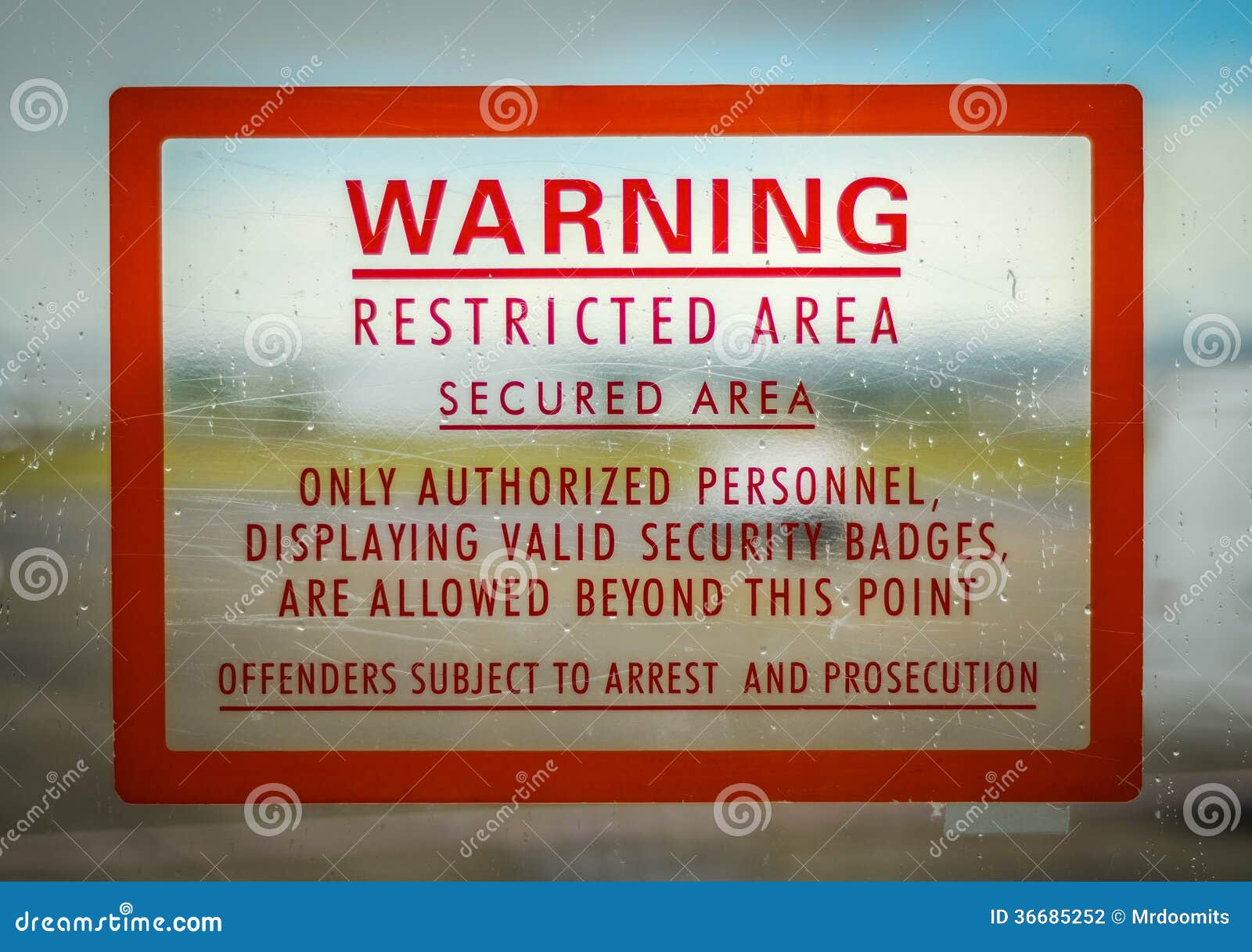 Restricted Access Sign Stock Photography - Image: 36685252