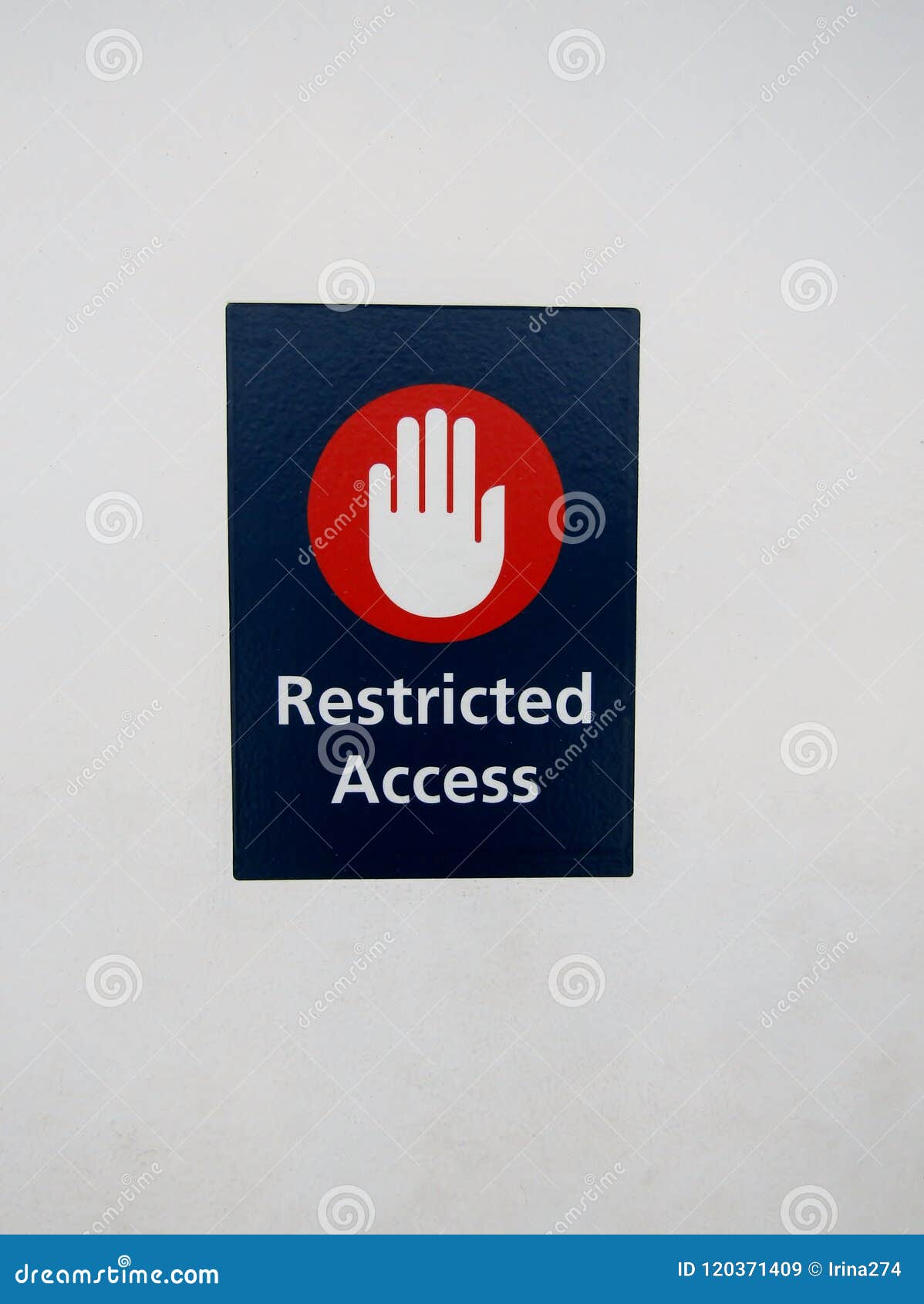 Restricted Access sign stock image. Image of denied - 120371409