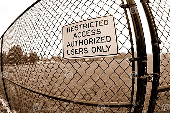 Restricted Access Signage stock photo. Image of shape - 7660686
