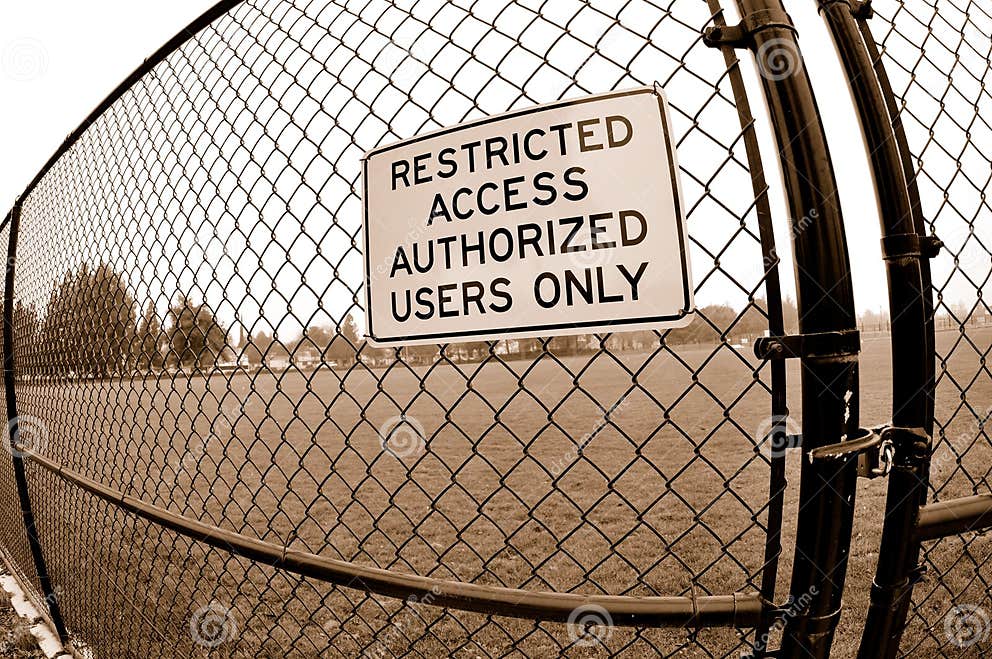 Restricted Access Signage stock photo. Image of shape - 7660686