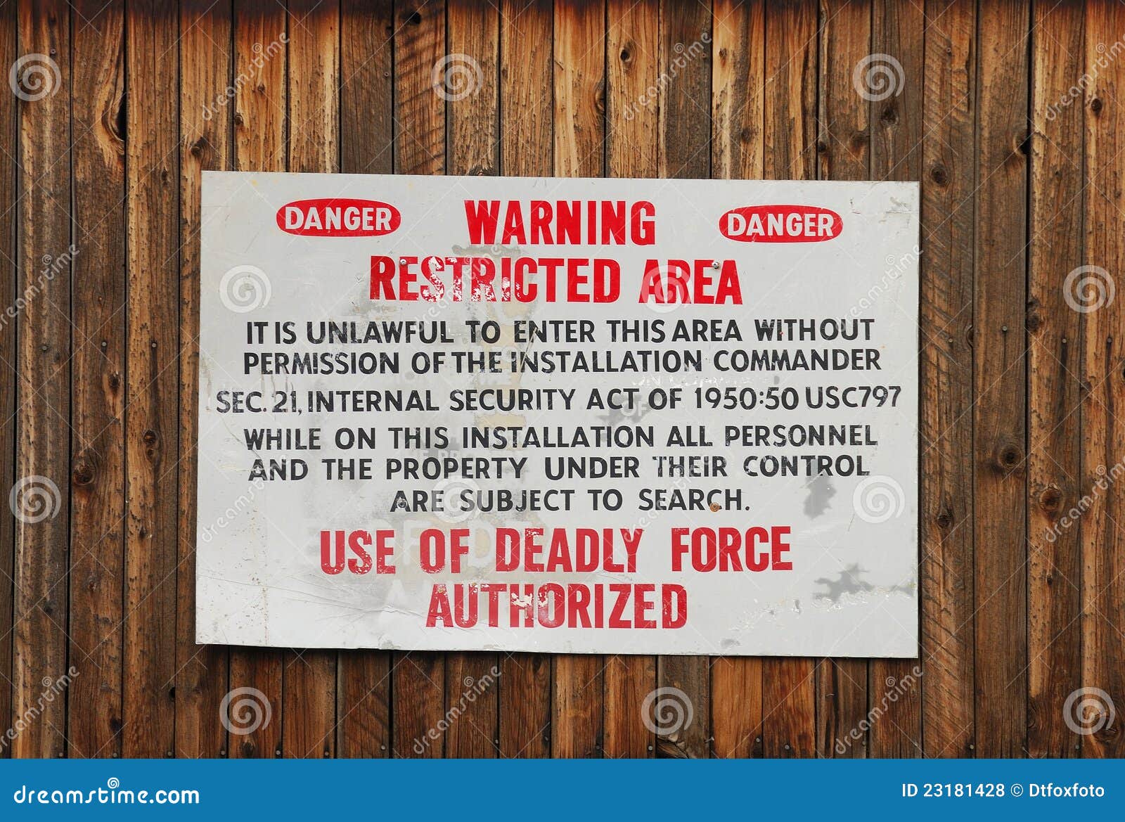 Restricted Area stock photo. Image of area, sign, warning - 23181428