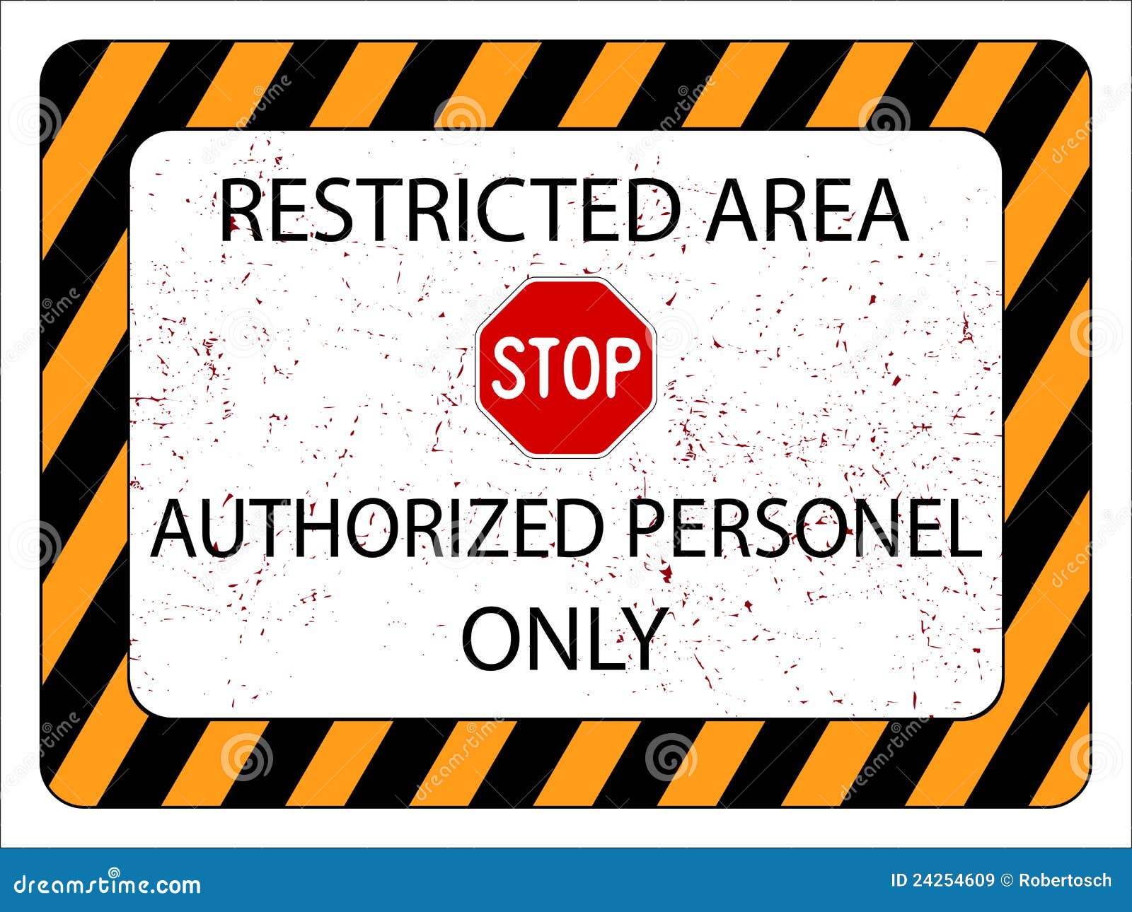 Restricted area stock vector. Illustration of personnel - 24254609
