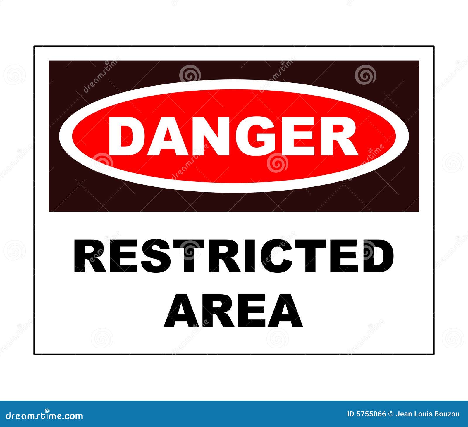 Restricted area stock vector. Illustration of danger, prevent - 5755066