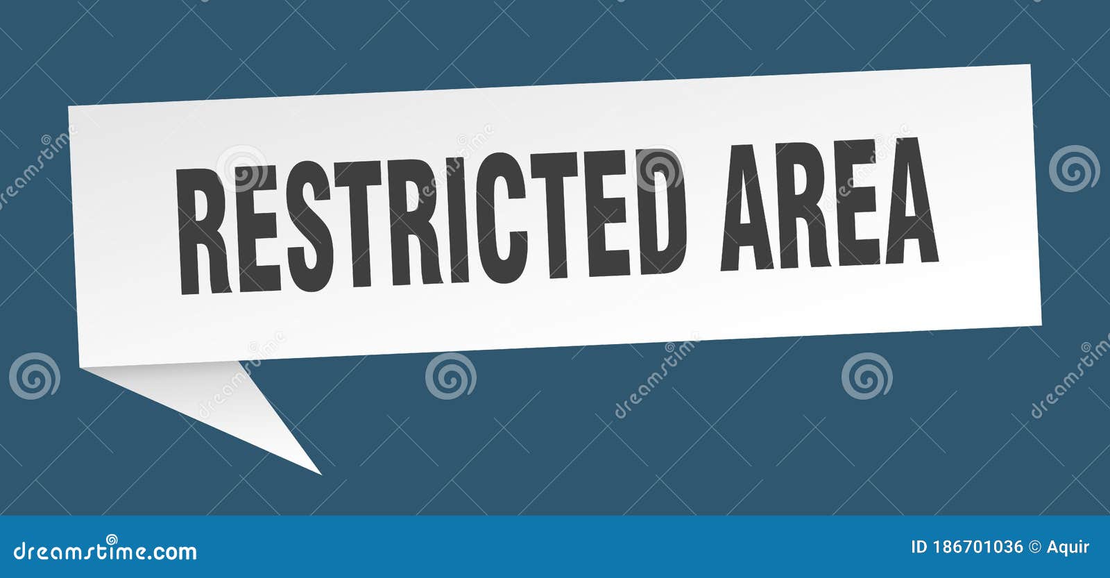 Restricted Area Banner. Restricted Area Speech Bubble Stock Vector ...