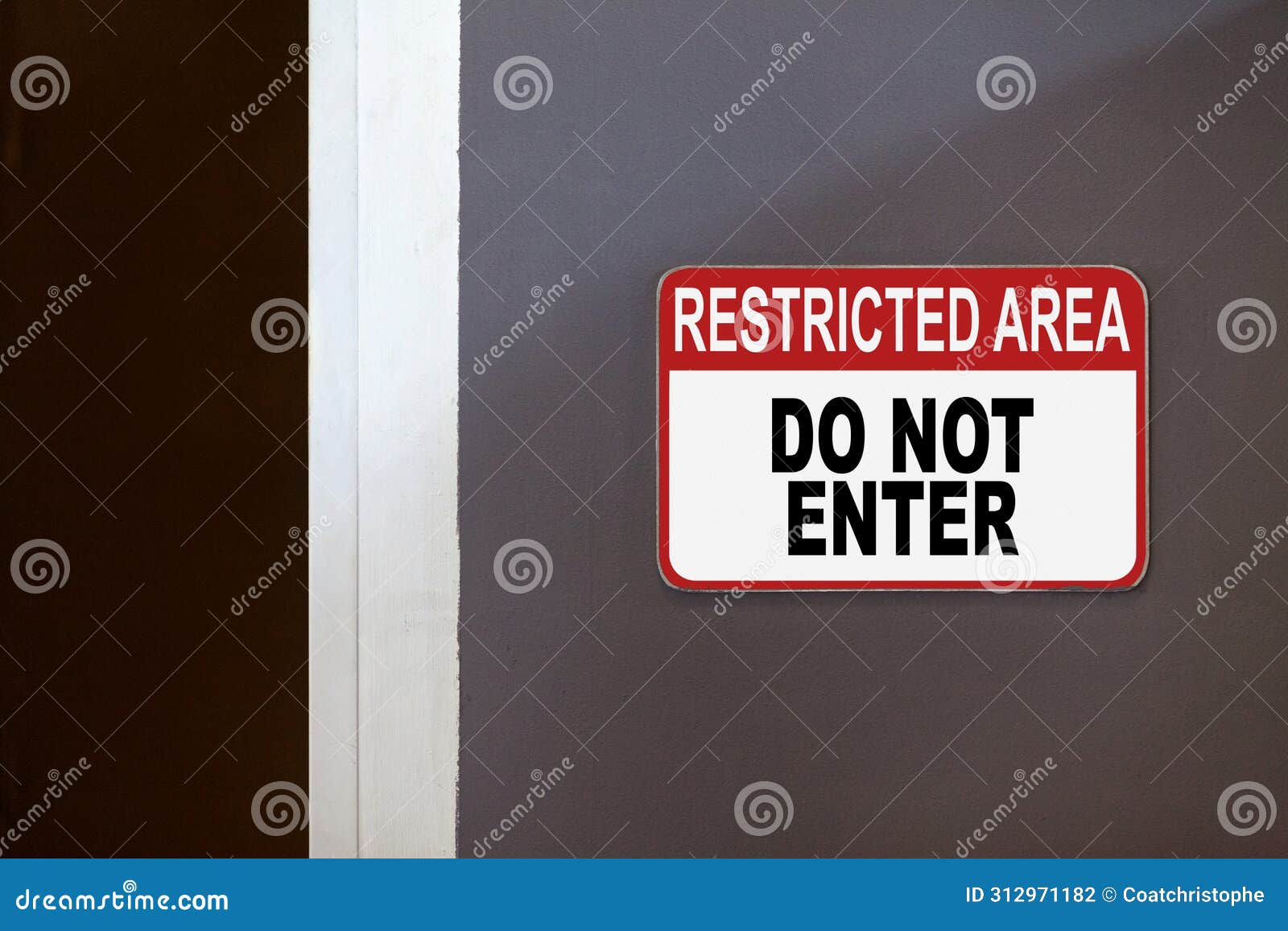 Restricted Area, Do Not Enter Stock Photo - Image of warning, resticted ...