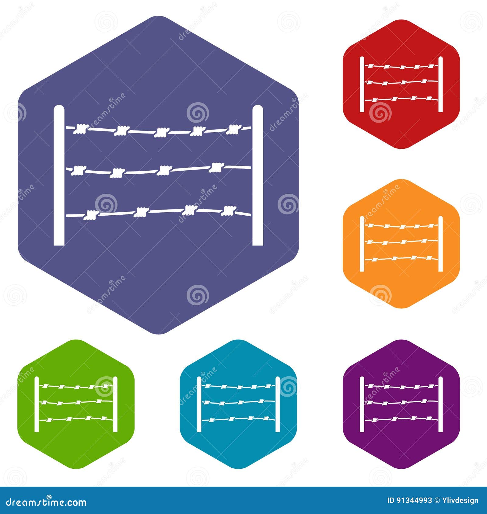 Restricted Area Icons Set Hexagon Stock Vector - Illustration of icon ...